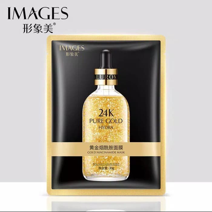 Jual Images Gold Niacinamide Mask/Images 24K Pure Gold Hydra Mask ...