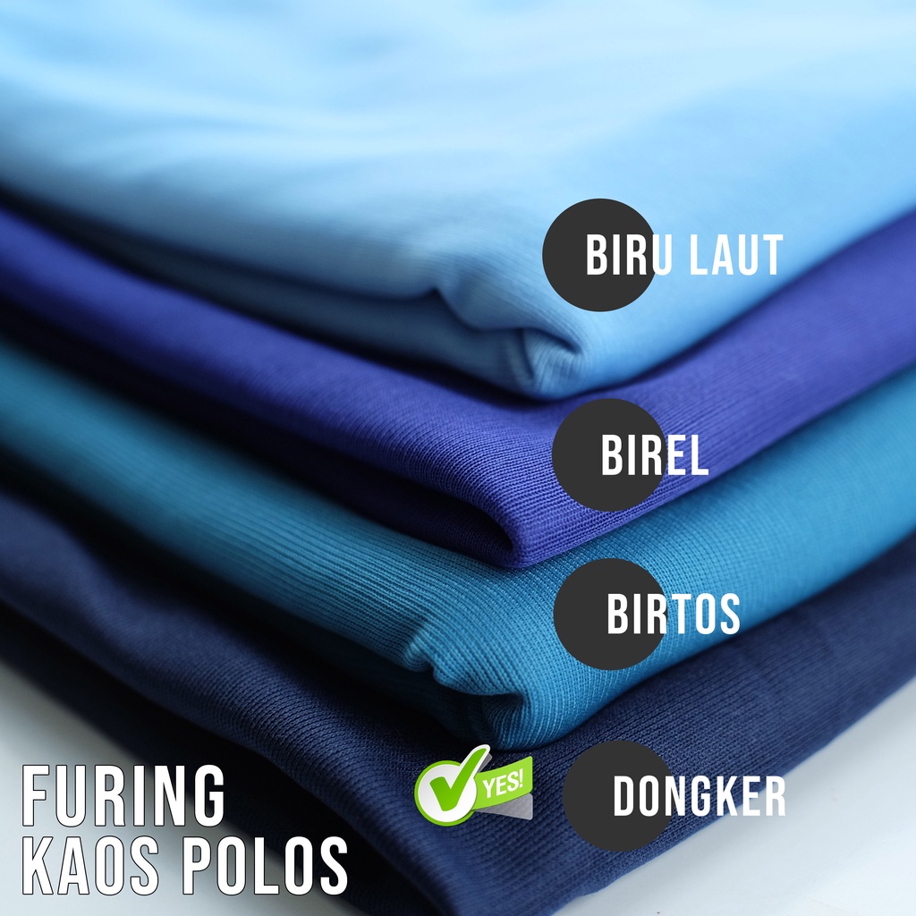 Jual KAIN FURING KAOS POLOS PREMIUM / GRADE A (per 0,5m) bahan dalaman ...