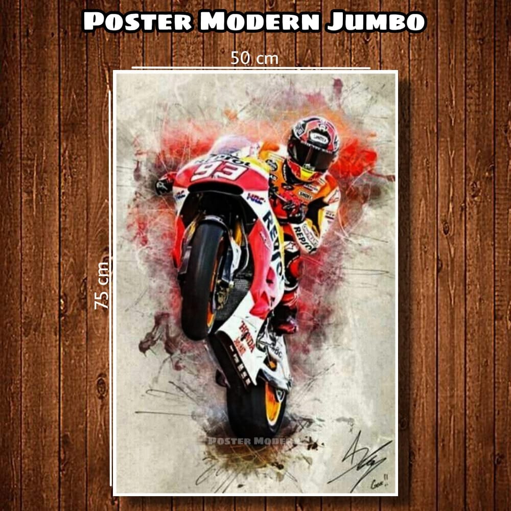 Jual Poster Modern Jumbo Foto Marc Marquez #PMJ040 - Ukuran 50 x 75 cm ...
