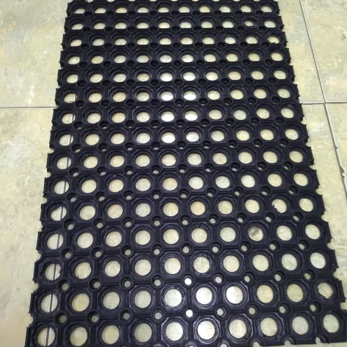 Jual Keset karet kaki anti slip 40x60cm hitam bolong-bolong - kst466 ...
