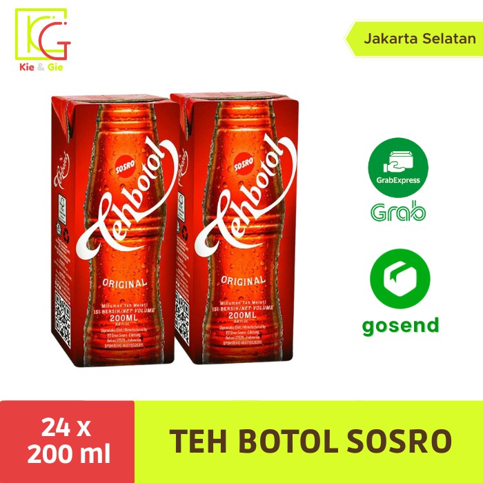 Jual Teh Botol Sosro Kotak 200ml 1 dus isi 24pcs | Shopee Indonesia