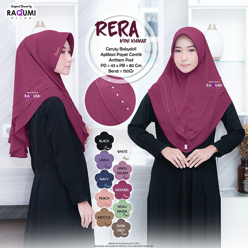 Jual Restok!! Rera Mini Khimar Original Raqumi Hijab | Shopee Indonesia