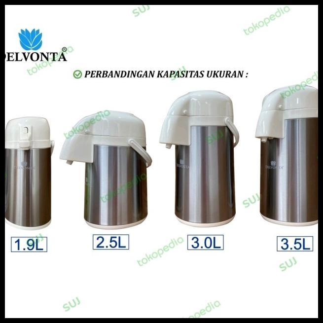 Jual Termos Pompa / Delvonta Airpot 3 Liter | Shopee Indonesia