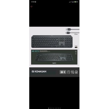 Jual Logitech MX keys master series keyboard bluetooth wireless MXkeys ...