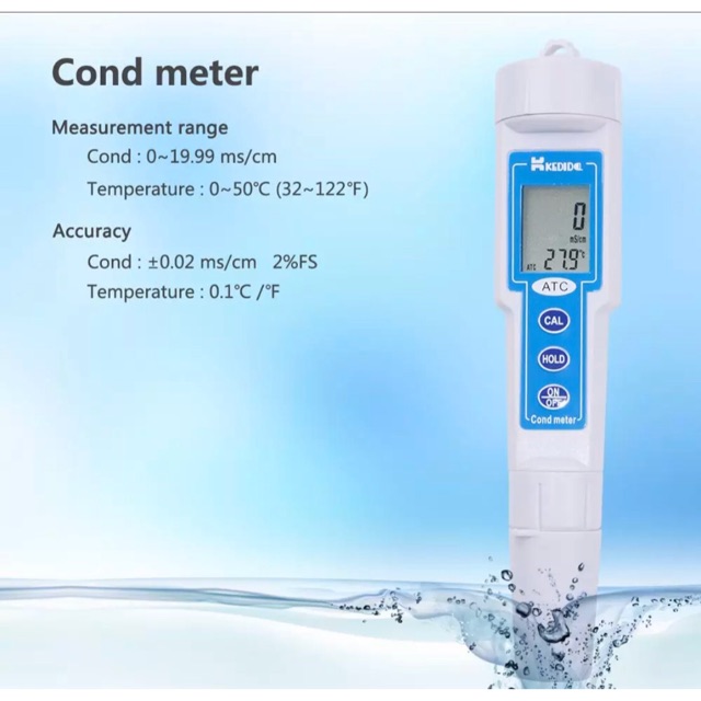 Jual KEDIDA CT-3031 Conductivity Meter Cond Tester Conductance Portable ...