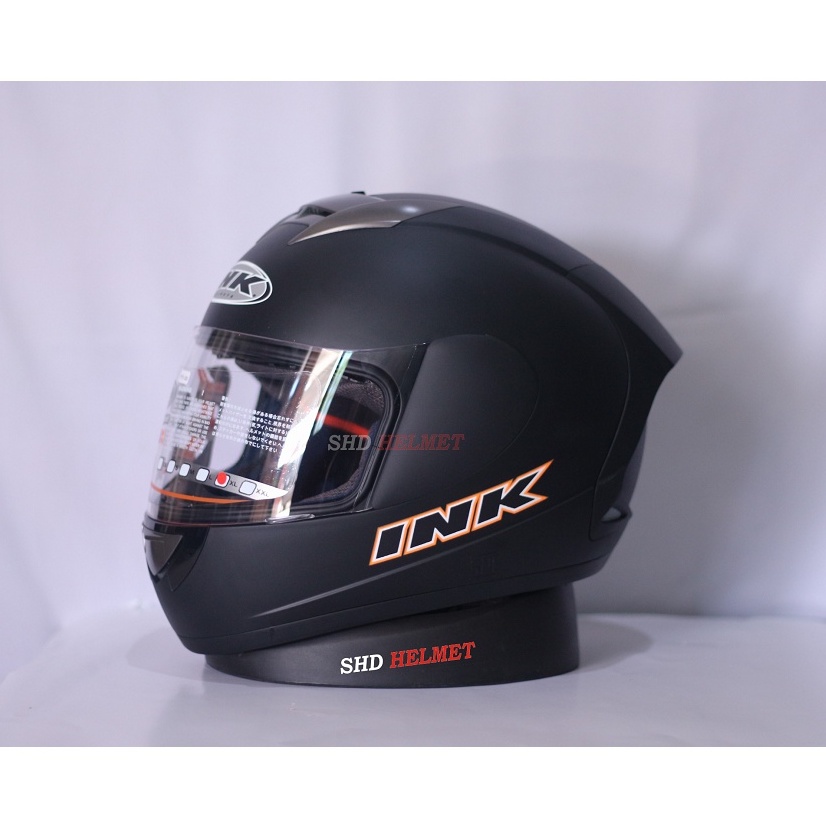 Jual HELM INK CL MAX SOLID BLACK MATT FULL FACE HITAM DOFF POLOS ...
