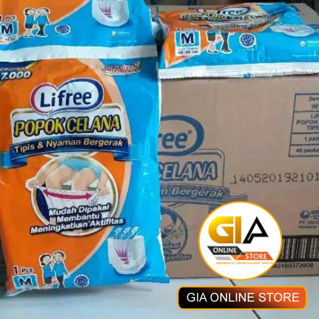 Jual LIFREE POPOK CELANA / POPOK DEWASA Size : M/L/XL per 1 Pcs NB : Bukan Popok Perekat ...