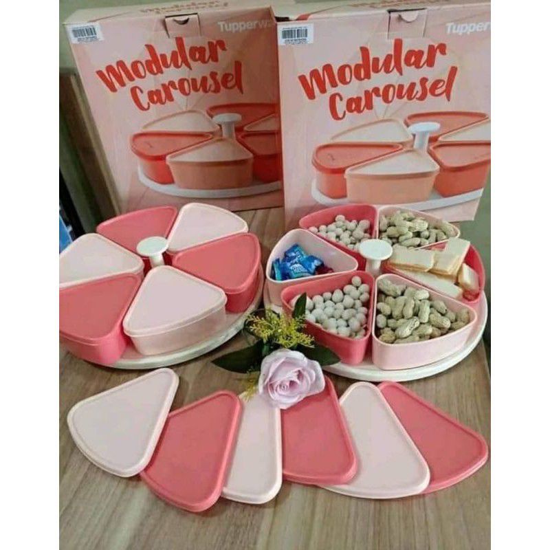 Jual tempat snack modular carousel tuperware with box | Shopee Indonesia