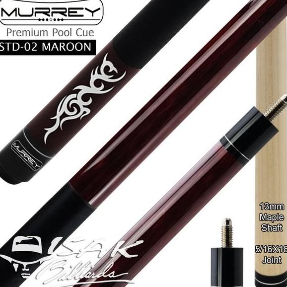 Jual Murrey Std-2 Maroon - Maple Pool Billiard Cue Stick - Stik Biliar ...