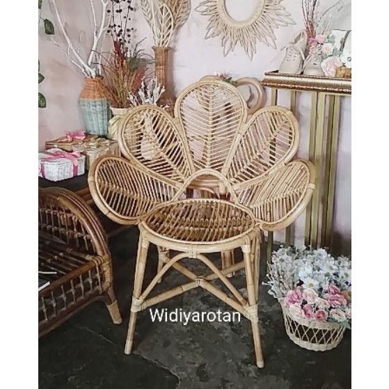 Jual Kursi Bunga Rotan | flowers rattan chair | Rattan Chair | Shopee ...