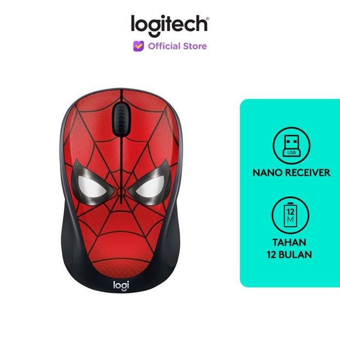 Jual Logitech M238 Marvel Collection Wireless Mouse - SPIDERMAN ...