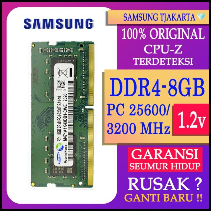 Jual RAM LAPTOP SAMSUNG DDR4 8GB 3200 MHz 25600 ORI GAMING RAM NB DDR4 8GB | Shopee Indonesia