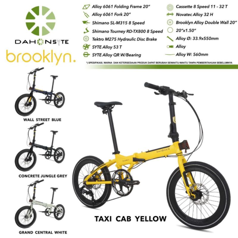 Jual Sepeda Lipat 20 inch DAHON BROOKLYN | Shopee Indonesia
