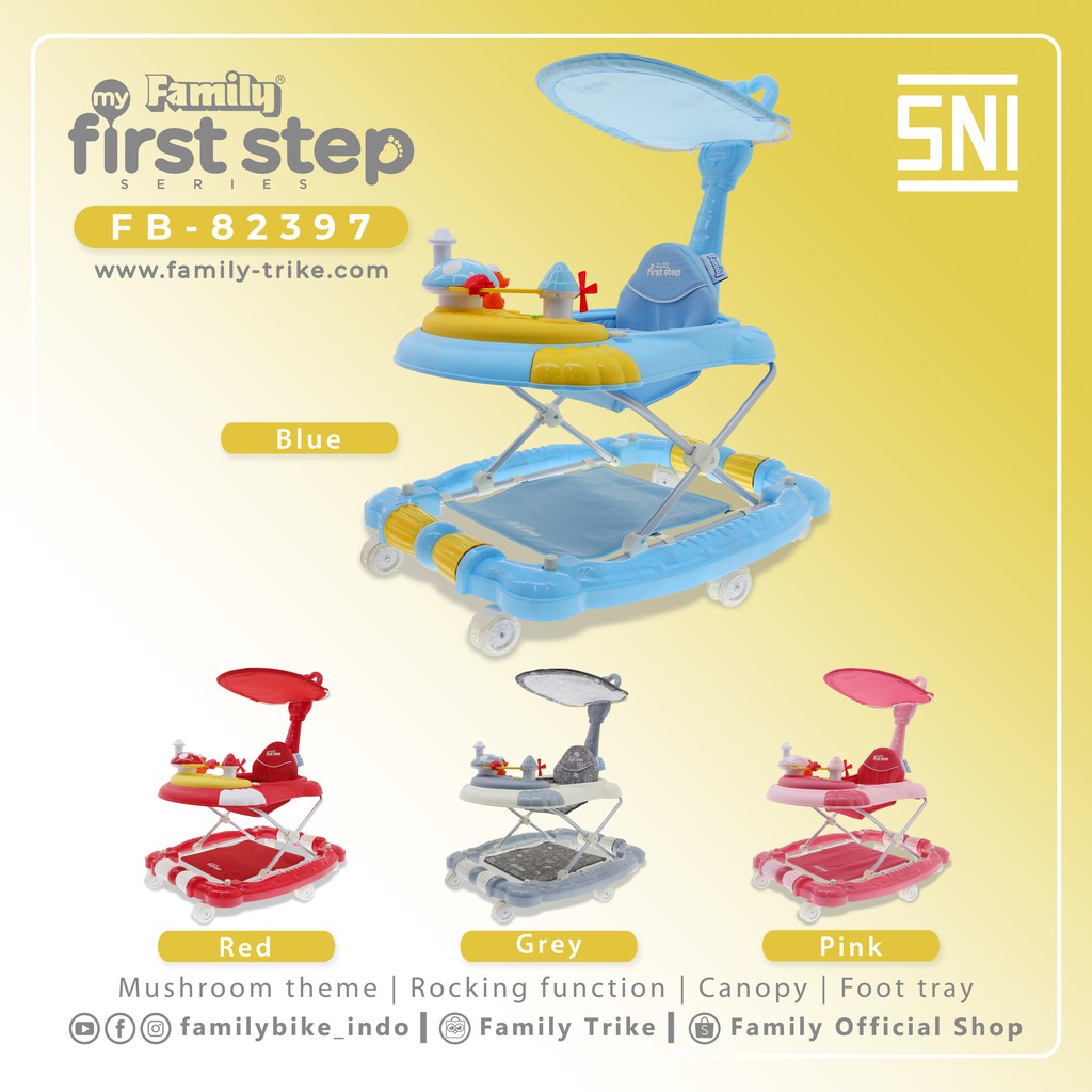 Jual Family Baby Walker Lipat Mainan Musik Alat Bantu Jalan Bayi FB ...