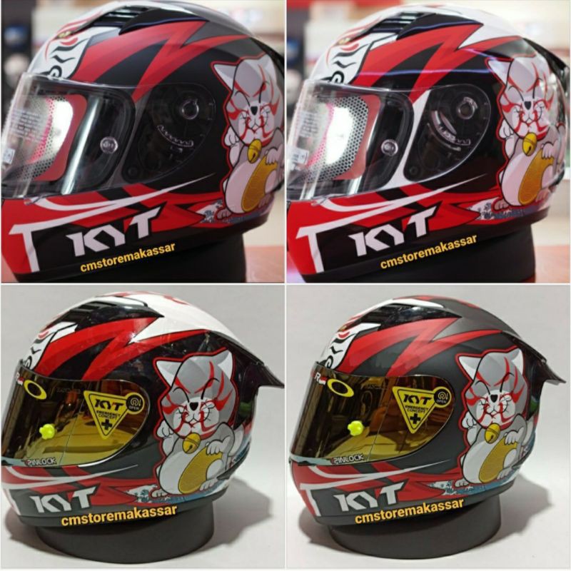Jual Helm KYT R10 Motif Kabuki Cat Full Face Special Edition SNI DOT ...