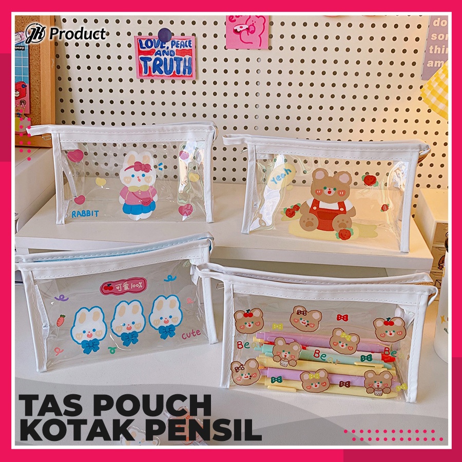 Jual Tas Travel Pouch Mika Transparan Tempat Kosmetik Alat Mandi Motif ...