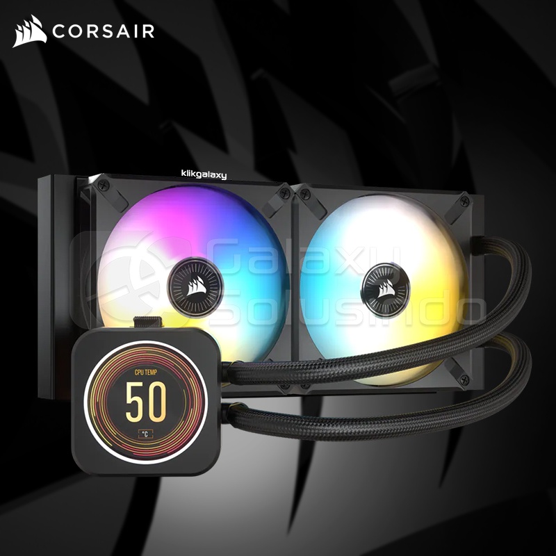 Jual Corsair Hydro Series iCUE H100i ELITE LCD Display Liquid CPU ...