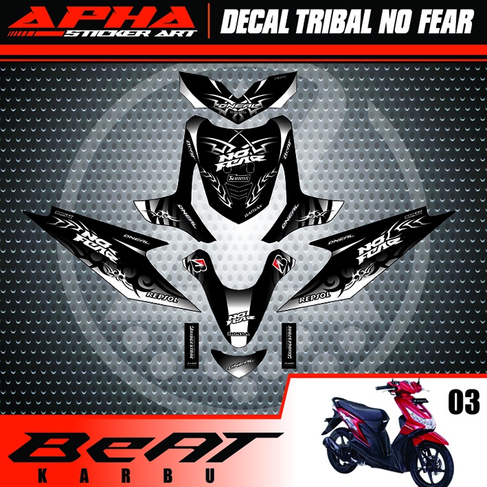 Jual stiker honda beat karbu tribal, stiker decal beat carbu tribal ...