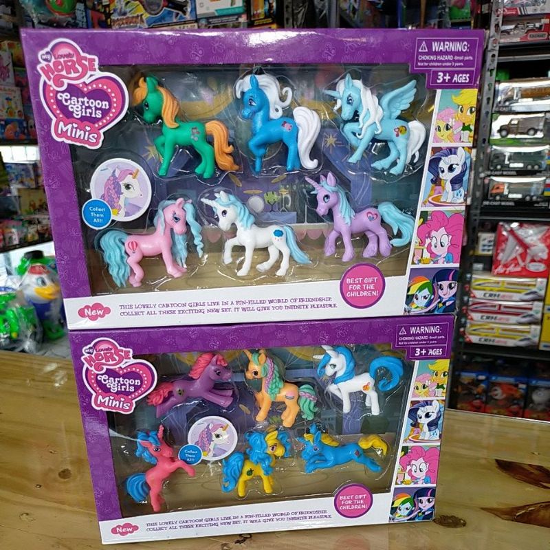 Jual MAINAN ANAK KUDA PONI TOPPER KUE PAJANGAN LITTLE PONY SET 6 PCS ...