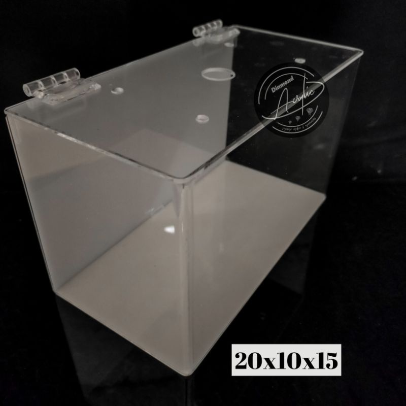 Jual soliter akrilik ikan cupang / akrilik box 20×10×15 | Shopee Indonesia