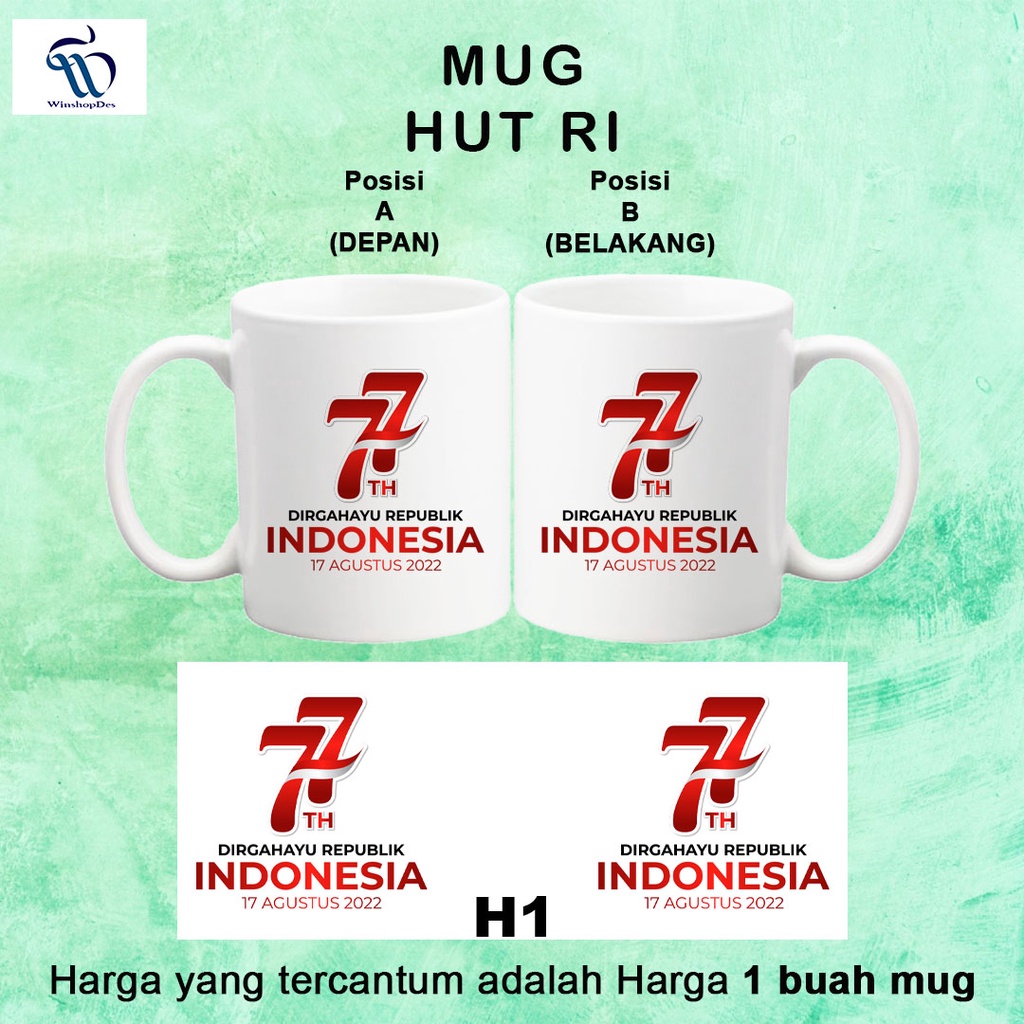 Jual MUG CUSTOM HUT RI / MUG KEMERDEKAAN / MUG 17 AGUSTUS (MUG STANDAR ...