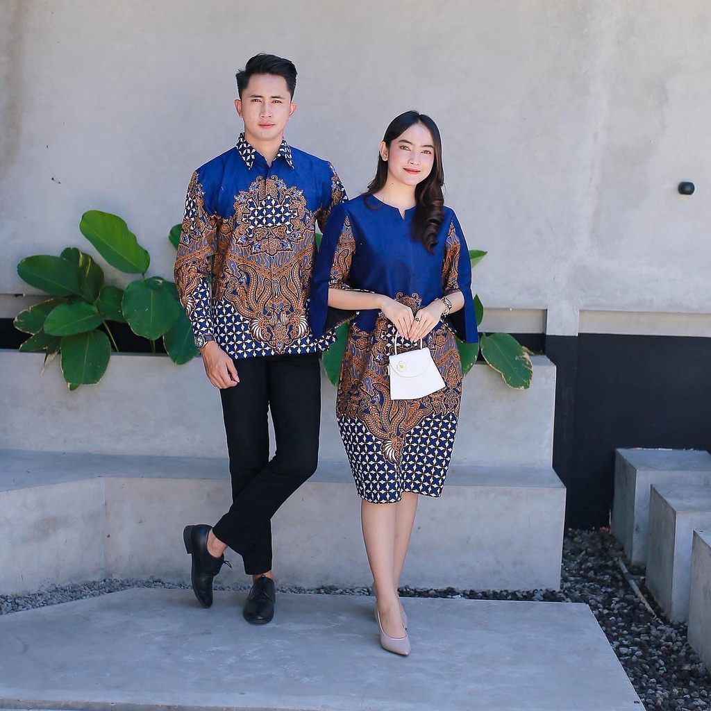Jual Benang Raja Batik Couple Pria Wanita Motif Kotak Benji Kecil ...