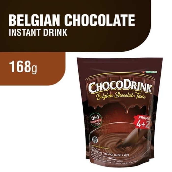 Jual MINUMAN CHOCO DRINK BELGIAN CHOCOLATE 28 GR (ISI 4+2 SACHET ...