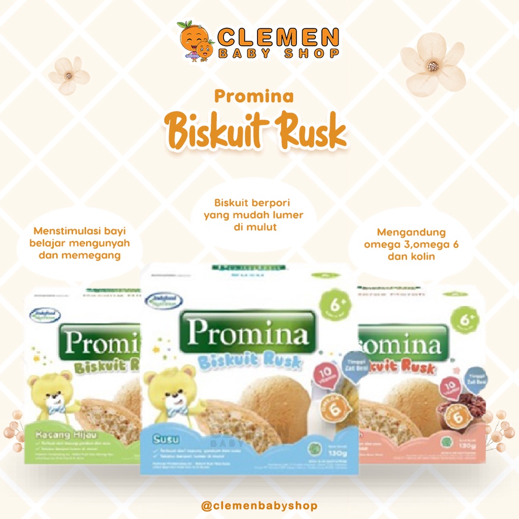 Jual Promina Biskuit Rusk (6+ Bulan) 130gr | Shopee Indonesia