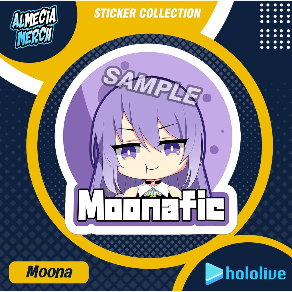 Jual Sticker Hololive ID Moona Hoshinova / Stiker Moonafic / Sticker ...