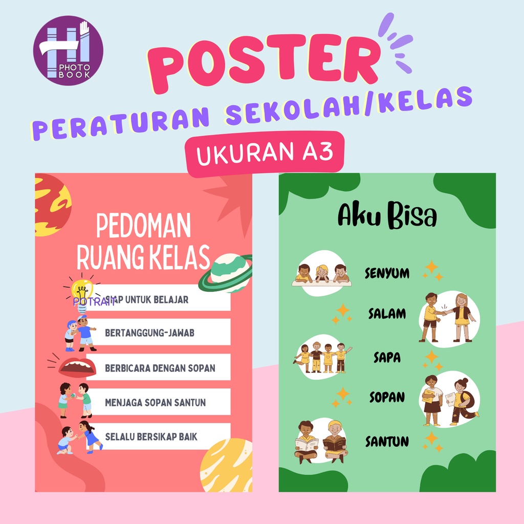 Jual PROMO Poster A3+ Peraturan Sekolah/Kelas | Shopee Indonesia
