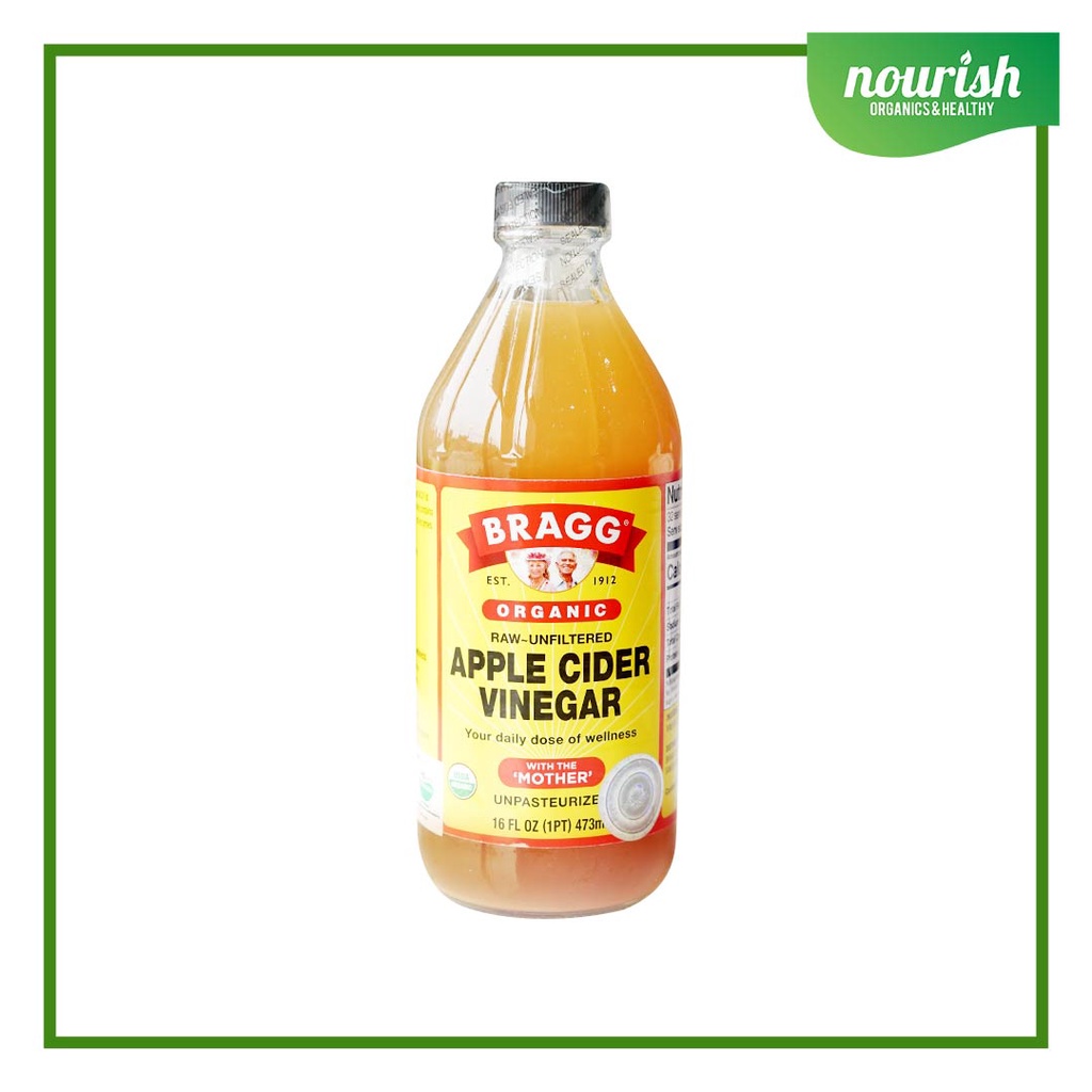 Jual Bragg, Organic Apple Cider Vinegar 473 ml (with The 'Mother', Raw ...