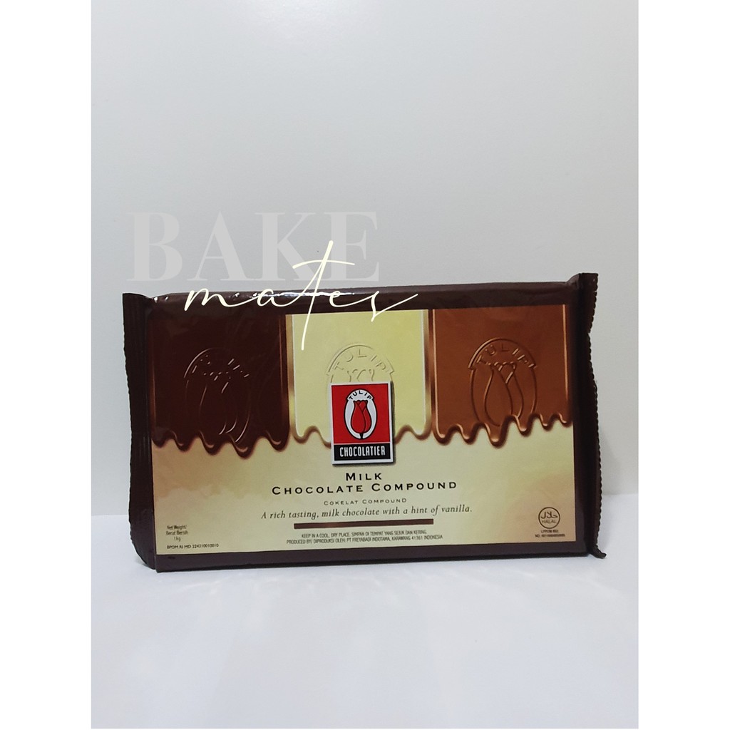 Jual Tulip Chocolate Milk Cokelat Compound 1 Kg Coklat Batang Kemasan