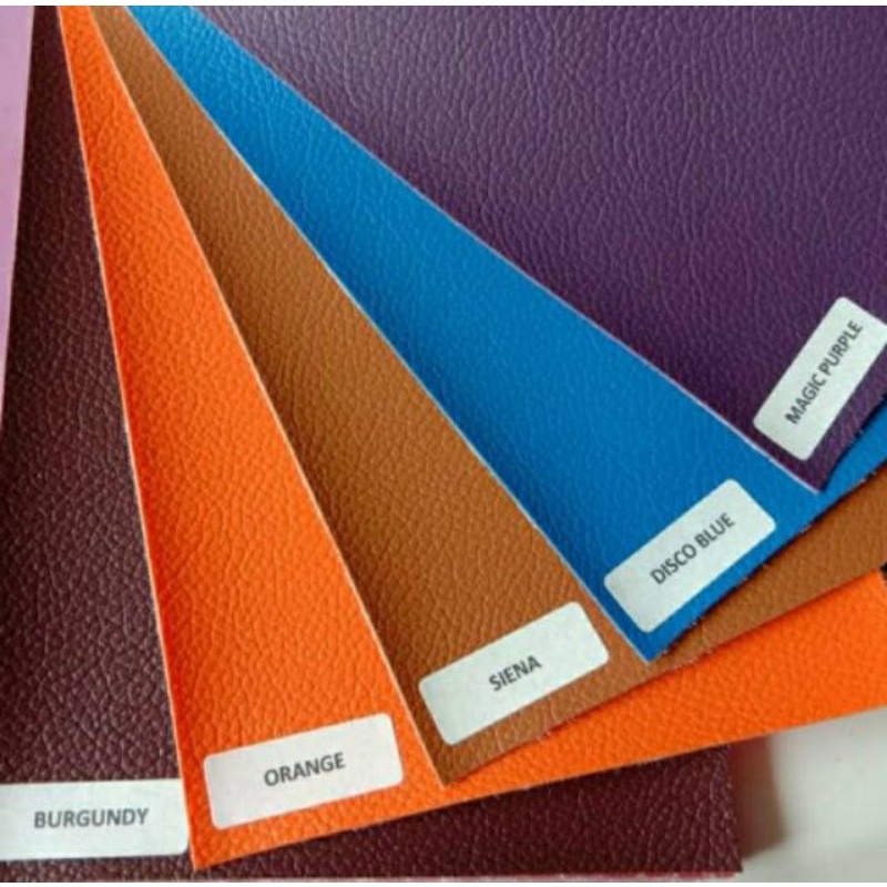 Jual MYO bahan kulit sintetis/imitasi kalep Oscar motif jeruk halus dan ...
