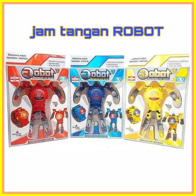 Jual JAM TANGAN ROBOT TRANSFORMERS JAM JADI ROBOT JAM RAKITAN GROSIR ...