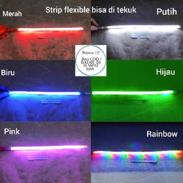 Jual [KODE 5865] Lampu LED strip fleksibel strobo welcome 30cm banyak ...