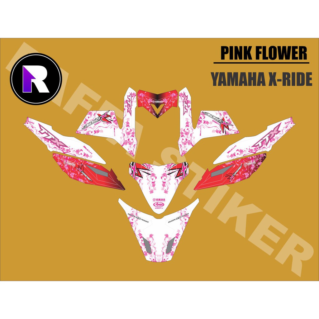 Jual Decal Sticker motor Fullbody YAMAHA X-RIDE PUTIH BUNGA | Shopee ...