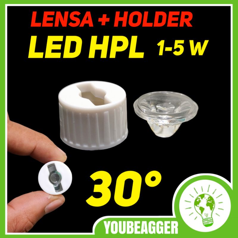 Jual Lensa + holder 30 45 60 90 derajat LED HPL 1W 3W 5W | Shopee Indonesia