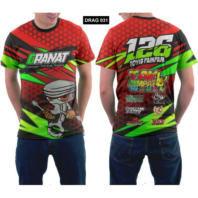 Jual Jersey Drag Race Nama Fullprint Custom | Shopee Indonesia