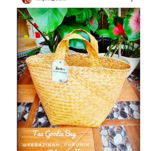 Jual Bakul Purun No 2 D 30cm Tinggi 30cm| Tas Hampers | Shopee Indonesia