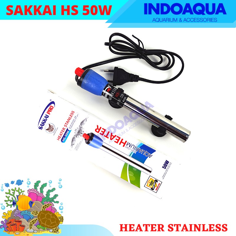 Jual INDOAQUA - Heater Aquarium Stainless 50 watt Pemanas Aquarium ...