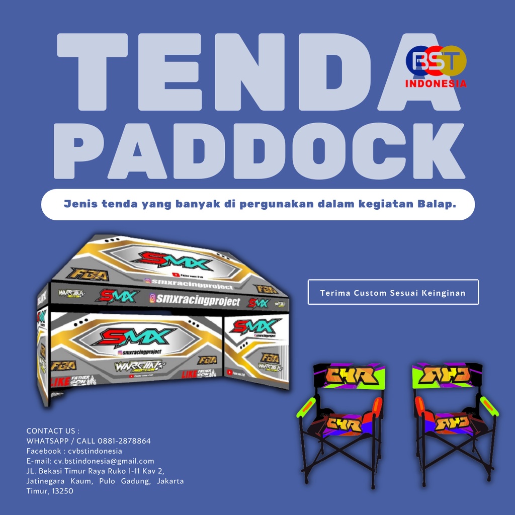 Jual Tenda Paddock Balap Cross Tenda Lipat Full Print | Shopee Indonesia