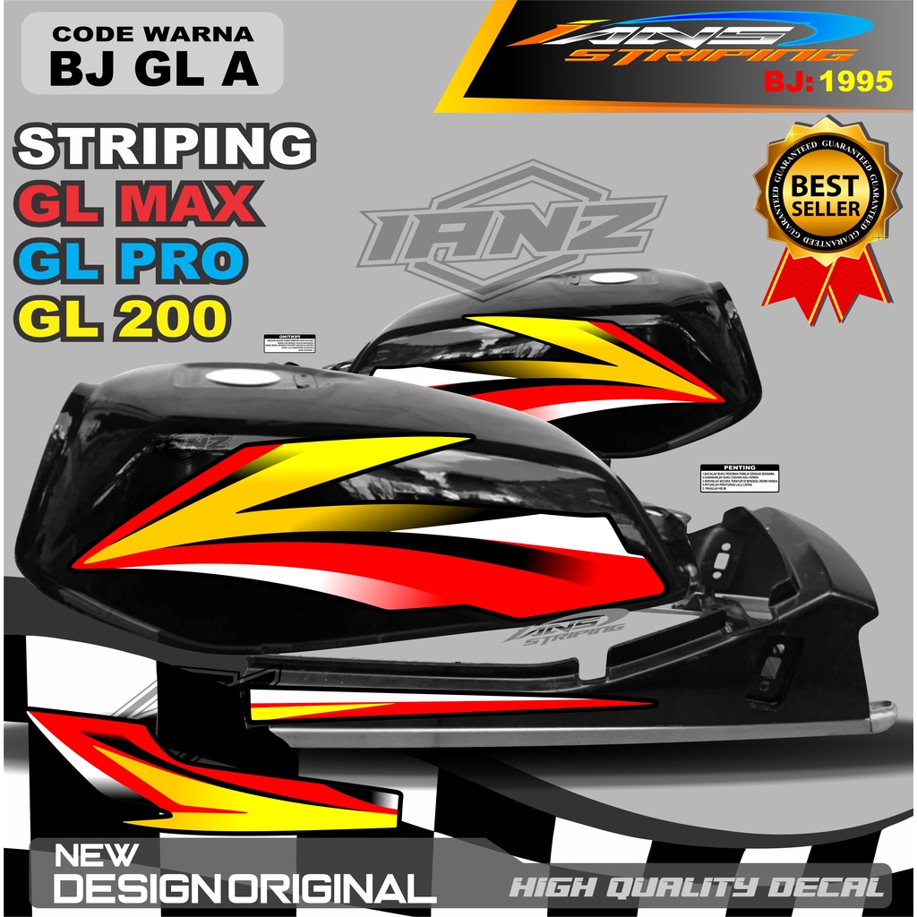 Jual STIKER STRIPING STANDART GL MAX GL PRO / STRIPING VARIASI HONDA GL ...