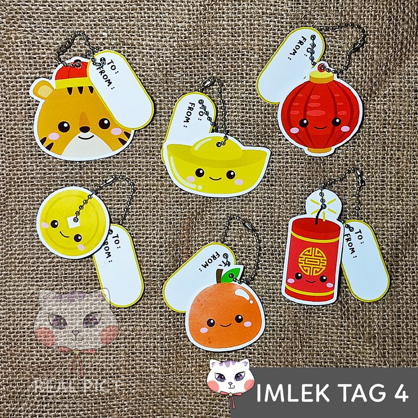 Jual HANG TAG IMLEK CHINESE NEW YEAR free rantai / LABEL GANTUNGAN lucu ...