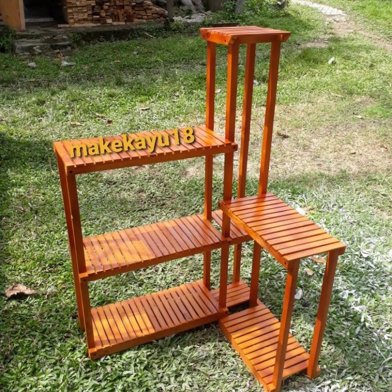 Jual Rak sudut Rak tanaman letter L plitur manggis | Shopee Indonesia