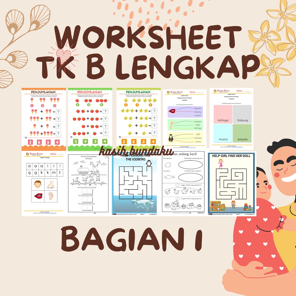 Jual WORKSHEET ANAK TK B SIAP TULIS LENGKAP UMUR 3 4 5 6 TAHUN 20 ...