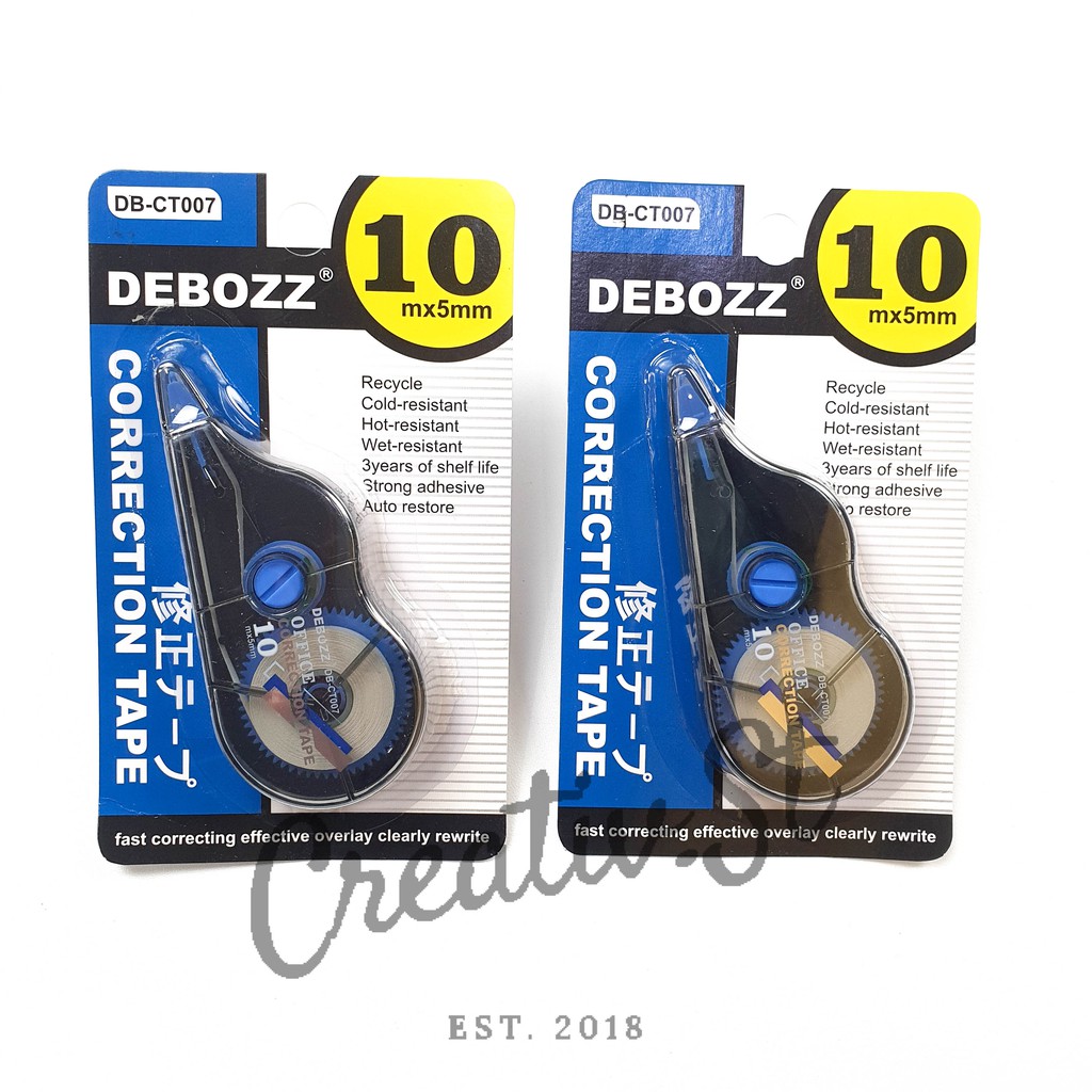 Jual DEBOZZ Tip-Ex Kertas Correction Tape Db-Ct007 10 Meter | Shopee ...