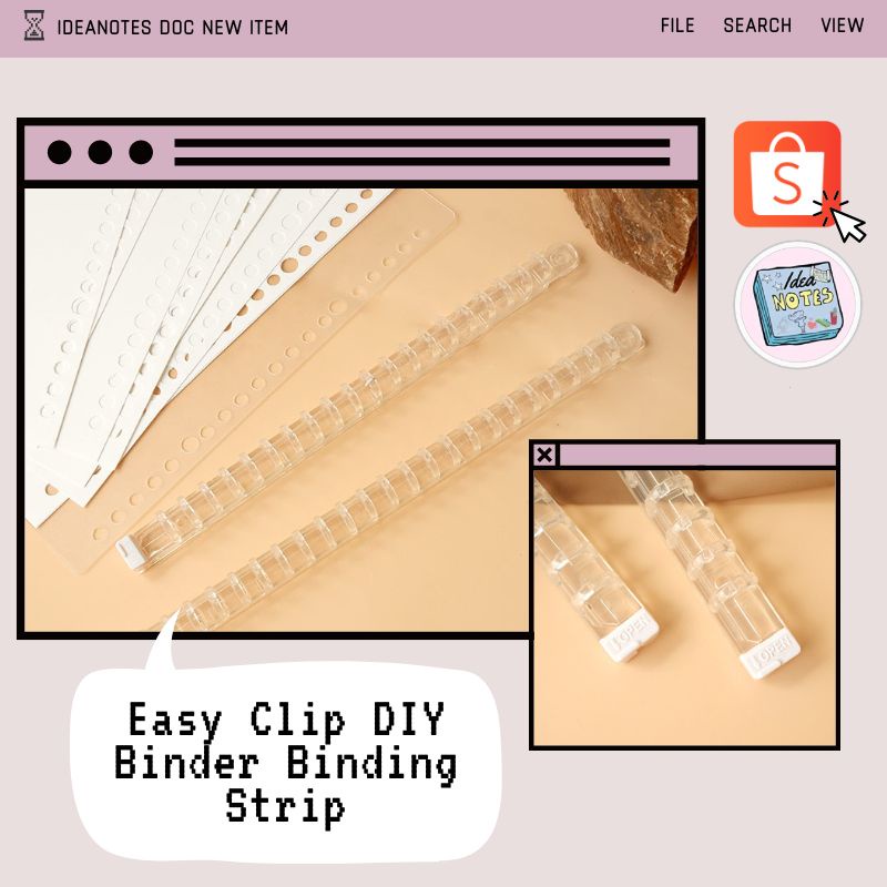 Jual Tulang Binder Easy Clip DIY Binder Binding Strip | Shopee Indonesia