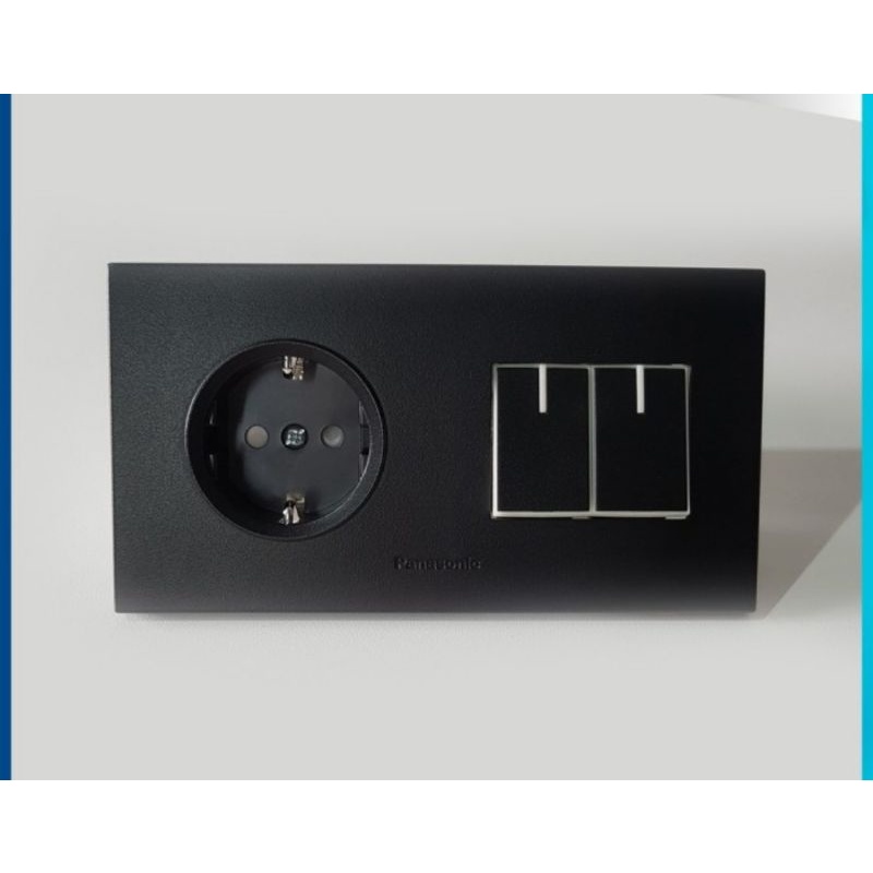 Jual Stop kontak + seri hitam / black eco-b style-e panasonic | Shopee ...