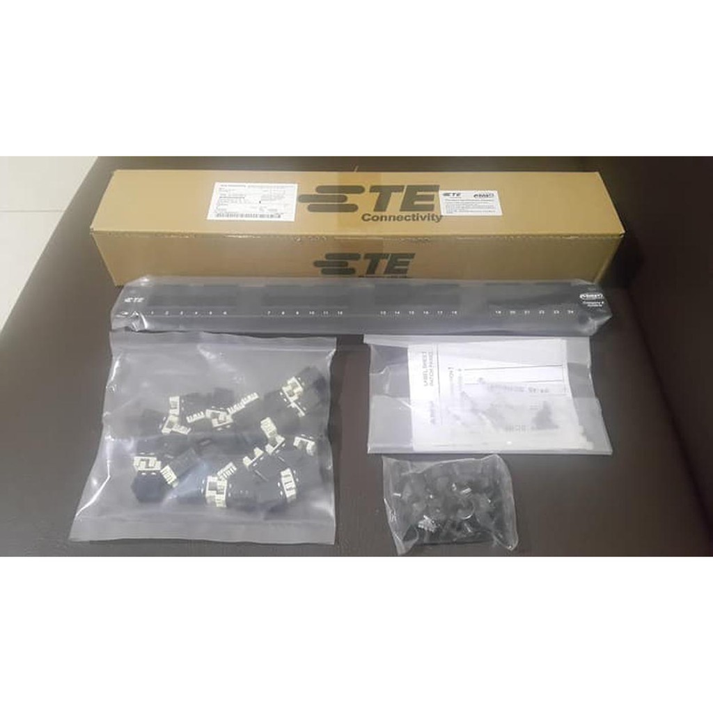 Jual Patch Panel 24 port AMP Commscope Cat 6 Cat6 lengkap siap Pakai ...