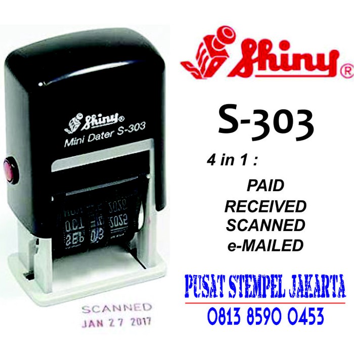 Jual Stempel Tanggal Shiny S303 ( 4 in 1 ) | Shopee Indonesia